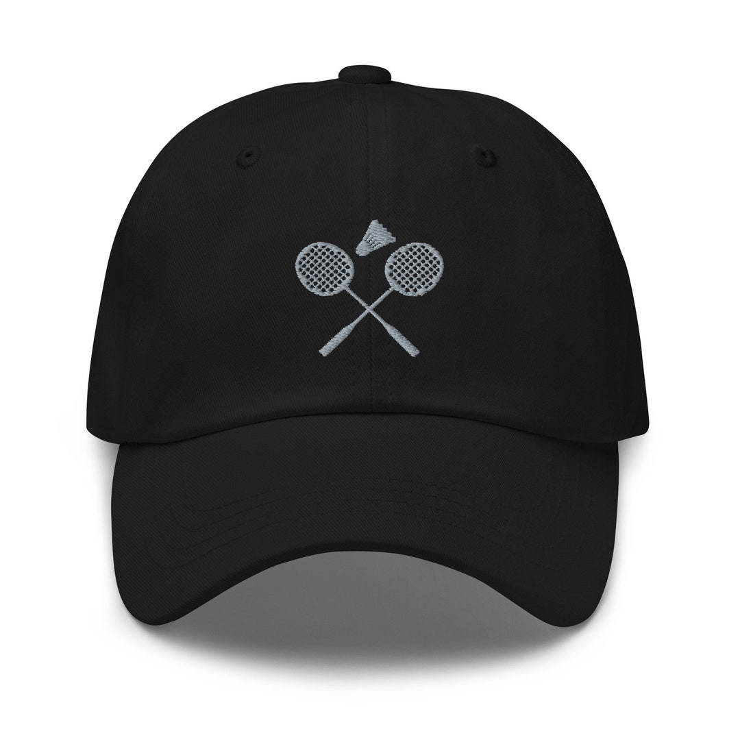 Badminton Hat, Embroidered Crossed Rackets Unisex Dad Hat, Badminton ...