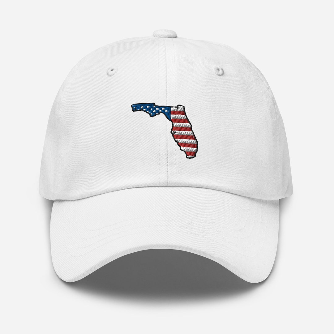 Florida Hat, Embroidered Florida American Flag Hat, Florida Gift, Love ...