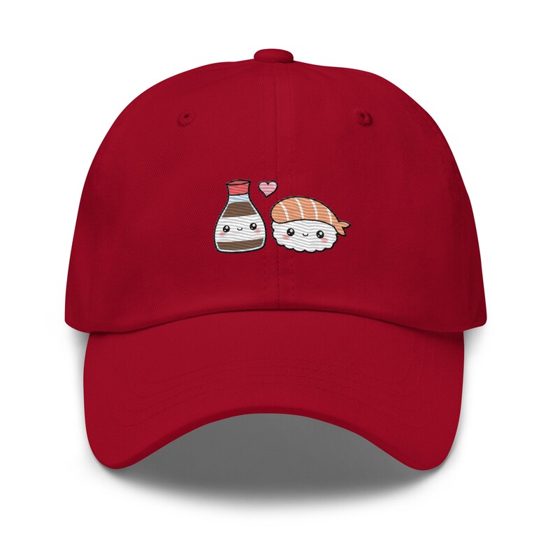 Kawaii Sushi Hat, Sushi Hat, Full Color Embroidered Unisex Baseball Hat ...