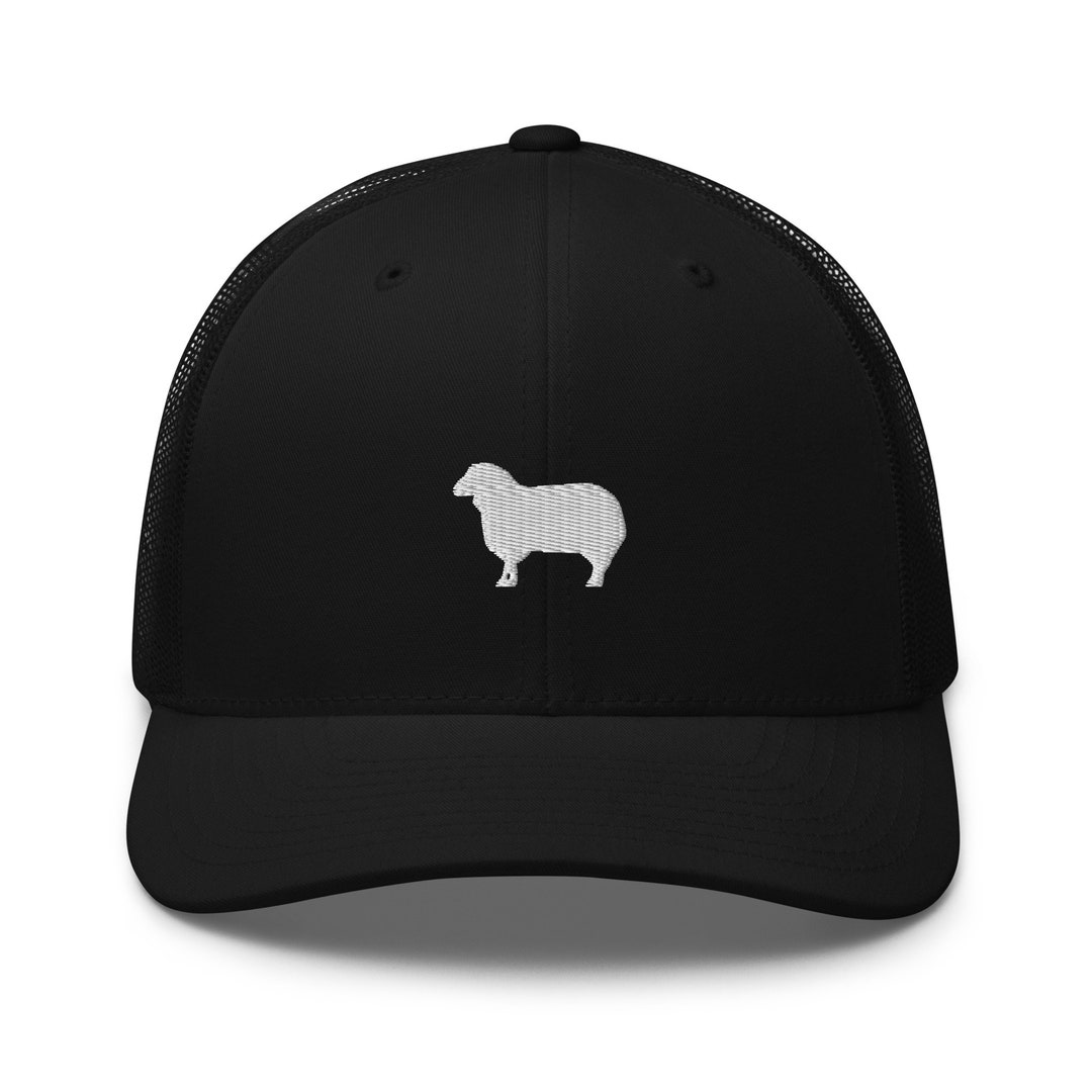 Sheep Trucker Hat, Embroidered White Sheep Hat, Sheep Cap, Sheep Gifts ...