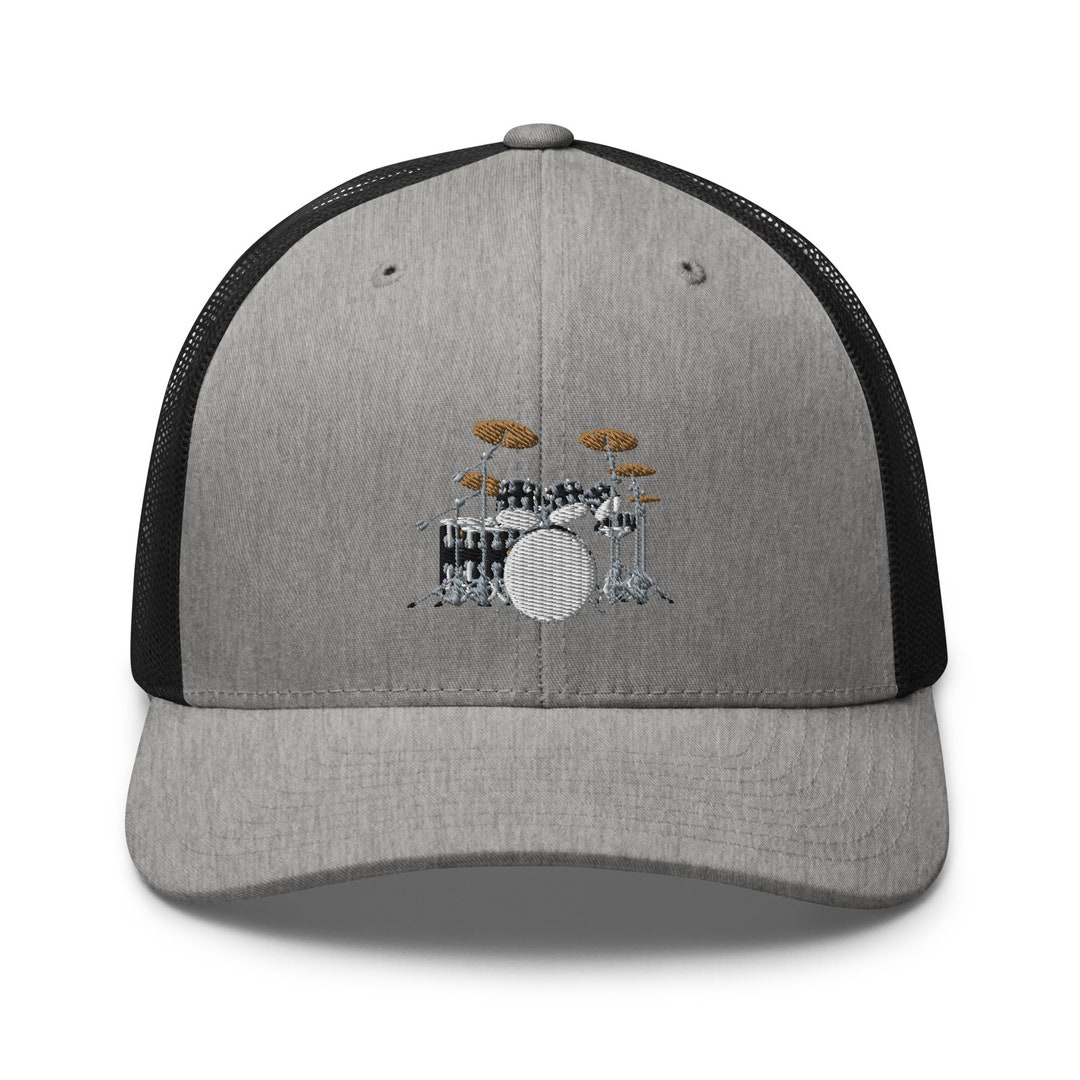 Drummer Trucker Hat, Drummer Hats for Men, Drum Hat, Embroidered Unisex ...