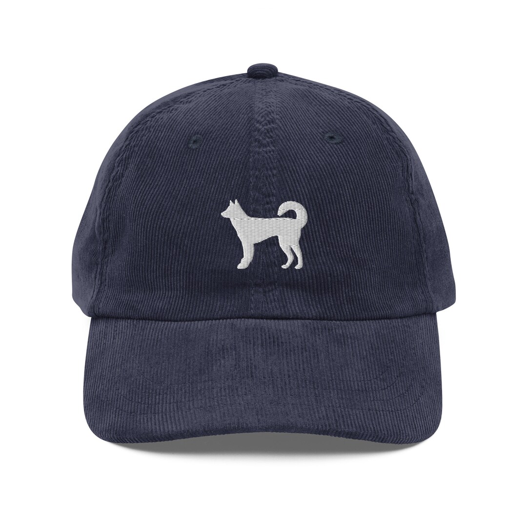 Alaskan Klee Kai Hat, Unisex Embroidered Corduroy Hat, Alaskan Klee Kai ...