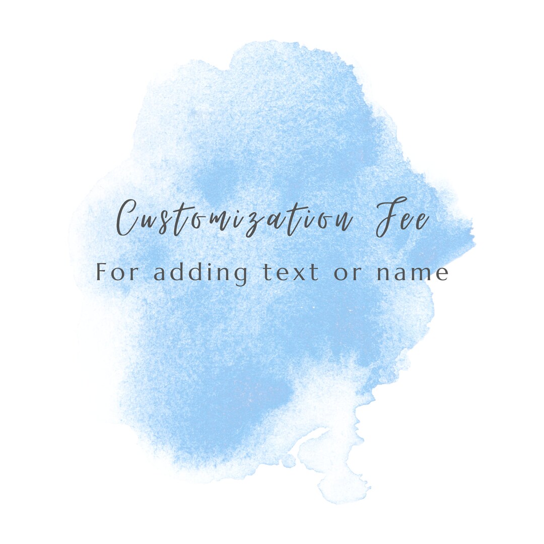 Customization or Replacement Fee, Extra Text or Name Digitalization Fee ...