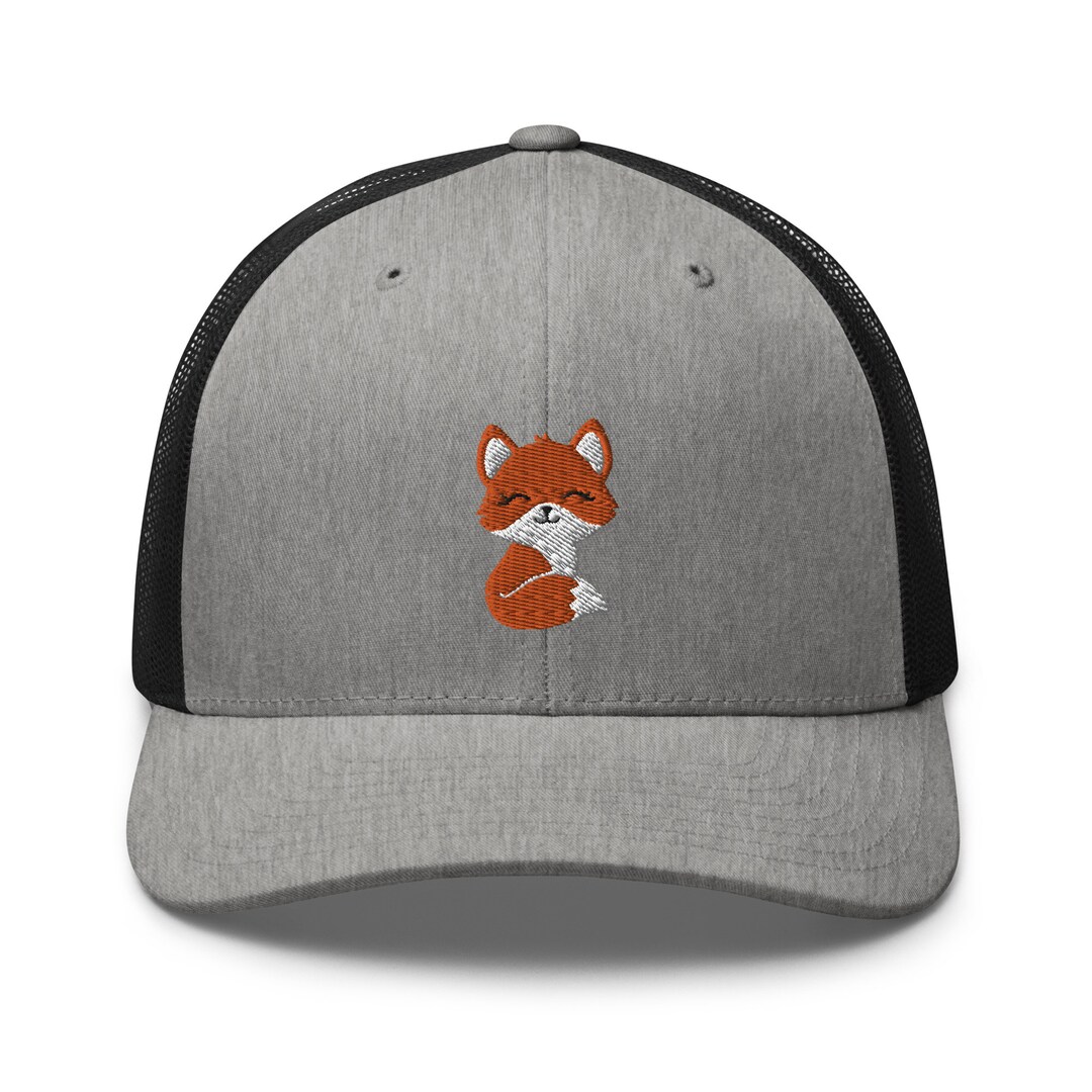 Kawaii Fox Trucker Hat, Fox Hat, Embroidered Unisex Hat, Cute Fox ...