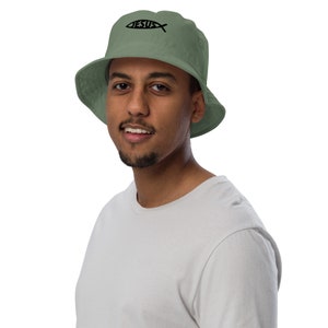 Jesus Bucket Hat, Embroidered Unisex 100% Cotton Organic Bucket Hat ...