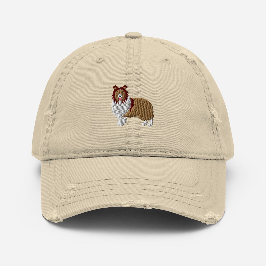 Sheltie Hat, Embroidered Unisex Hat, Sheltland Sheepdog Hat, Sheltie ...