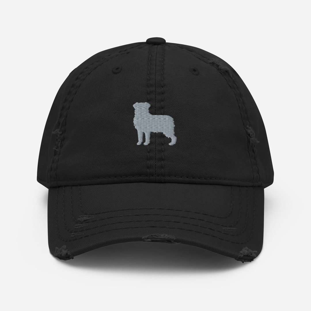 Australian Shepherd Hat, Embroidered Unisex Distressed Hat, Australian ...