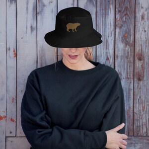 Capybara Bucket Hat, Capybara Hat, Embroidered Unisex Bucket Hat ...