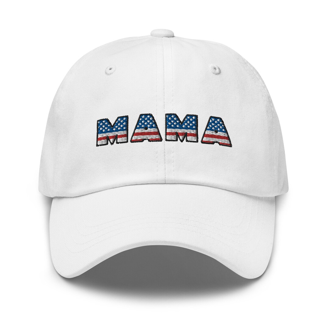 Mama Hat, Embroidered American Flag Mom Hat, Mama Hats for Women ...