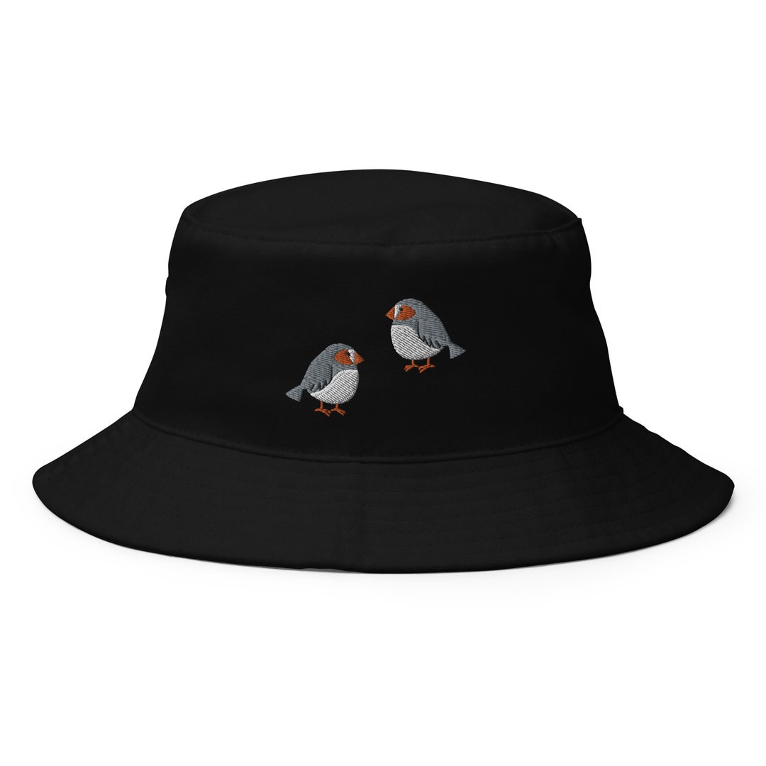 Finches Hat, Finches Bird Hat, Embroidered Unisex Bucket Hat, Finches ...