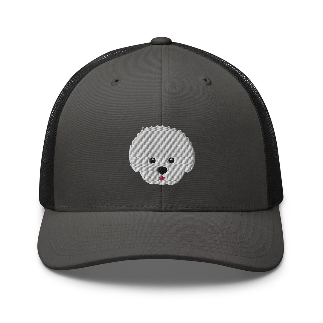 Bichon Frise Trucker Hat, Embroidered Unisex Hat for Adults, Cute ...