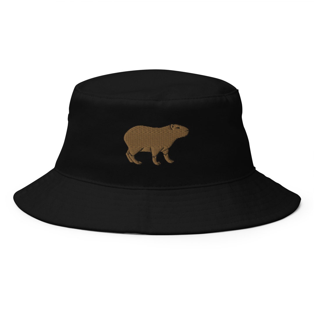 Capybara Bucket Hat, Capybara Hat, Embroidered Unisex Bucket Hat ...