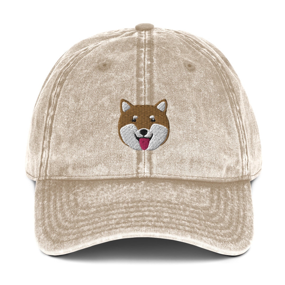 Shiba Inu Hat, Shiba Inu Face, Embroidered Unisex Vintage Hat, Shiba ...