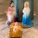Vintage Chalkware/plaster Small, Chippy Holy Family Nativity Scene Set ...