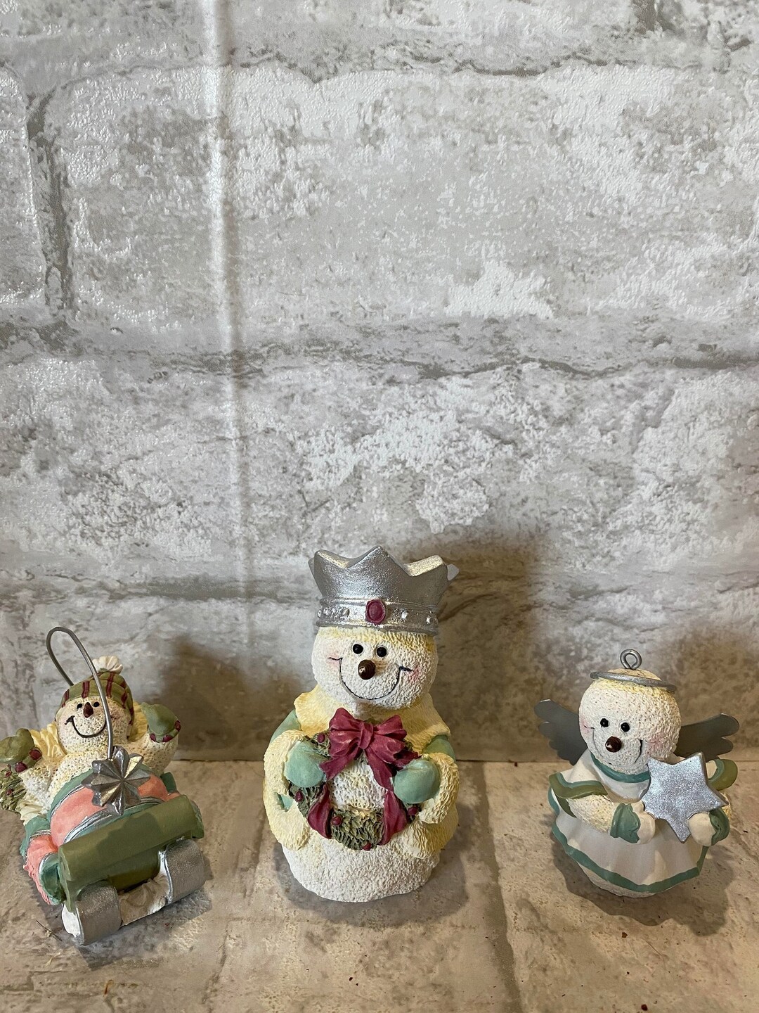 Resin Snowman Character Nativity Pieces*king*angel*baby*great Project ...