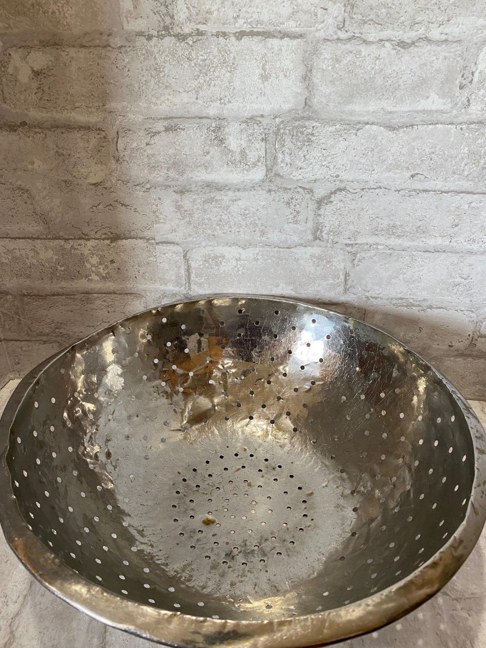 Primitive Large Aluminum Dented & Bent Farmhouse Colander | Etsy