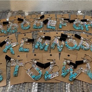 Handmade Resin Initial Keychain* Letter Keychain *letters of the ...