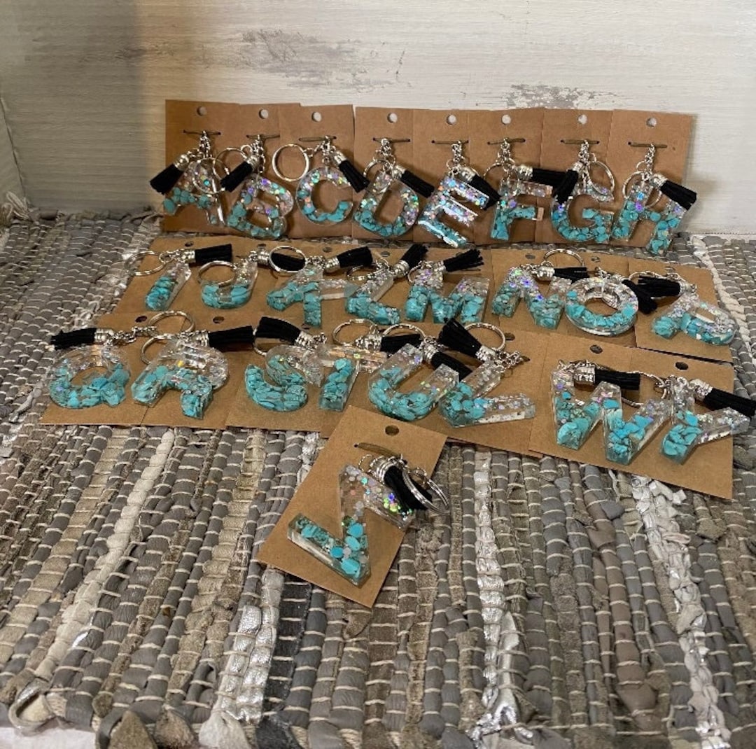 Handmade Resin Initial Keychain* Letter Keychain *letters of the ... Handmade Resin Initial Keychain* Letter Keychain *letters of the ...