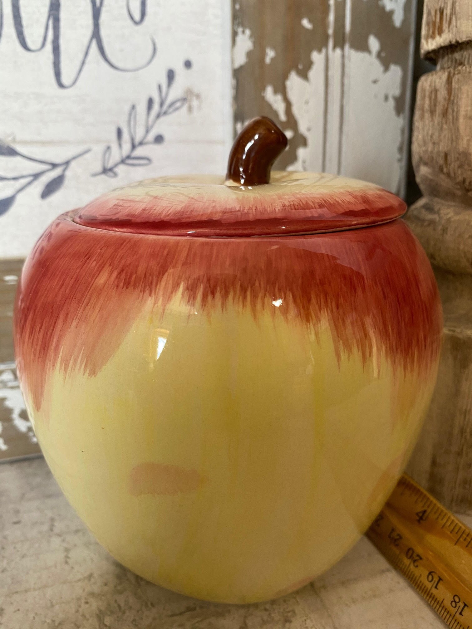 Vintage Apple Shaped Lidded Jar or Sugar Bowl | Etsy