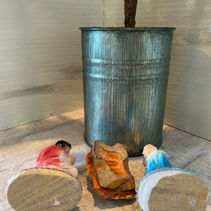 Vintage Chalkware/plaster Small, Chippy Holy Family Nativity Scene Set ...