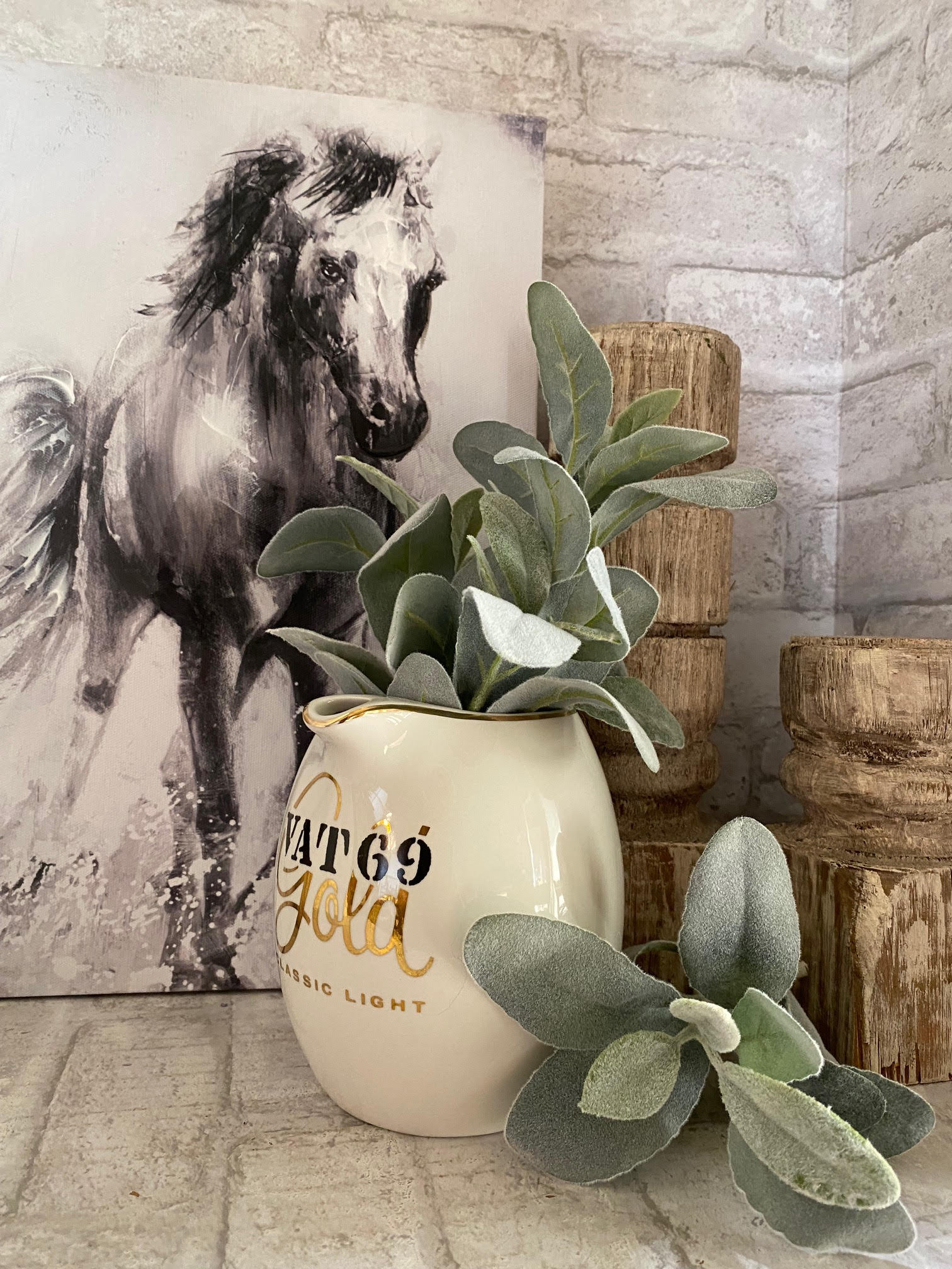 Vat 69 Gold Classic Light Scotch Whiskey Advertising Barware Pitcher ...