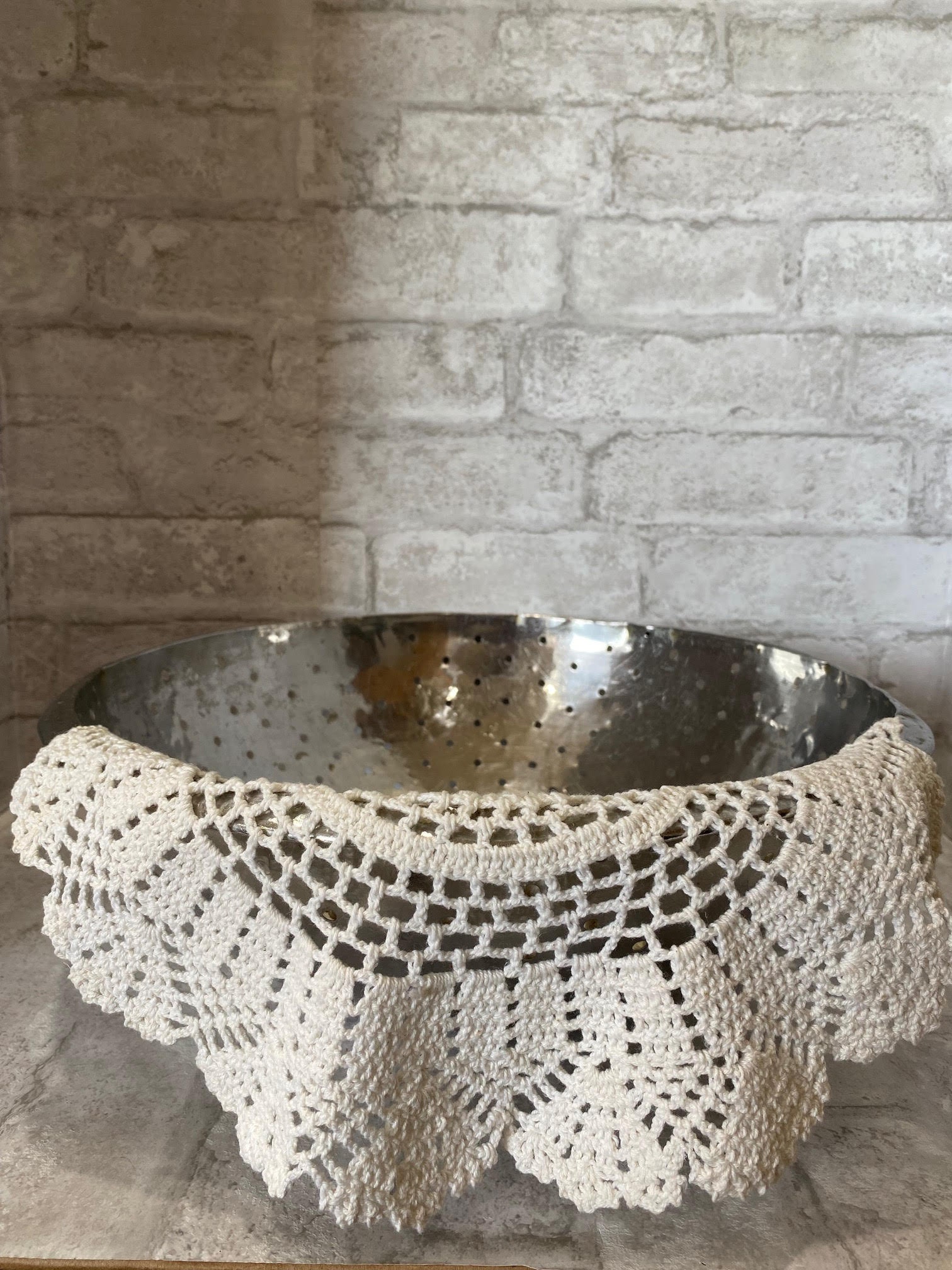 Primitive Large Aluminum Dented & Bent Farmhouse Colander | Etsy