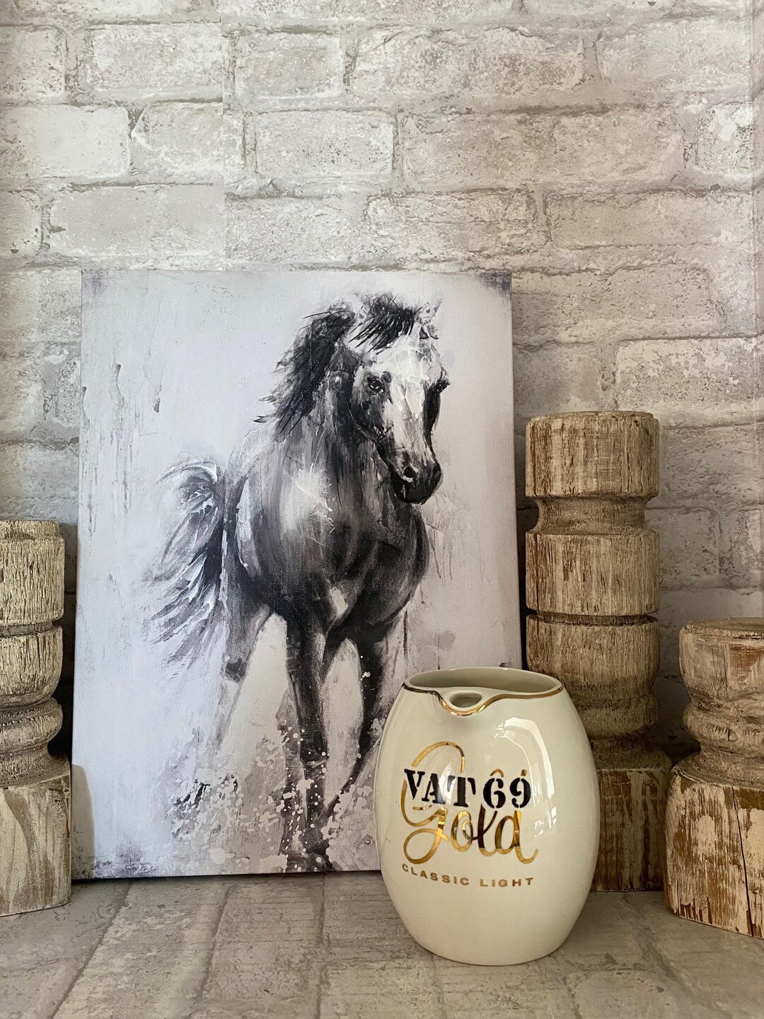 Vat 69 Gold Classic Light Scotch Whiskey Advertising Barware Pitcher ...