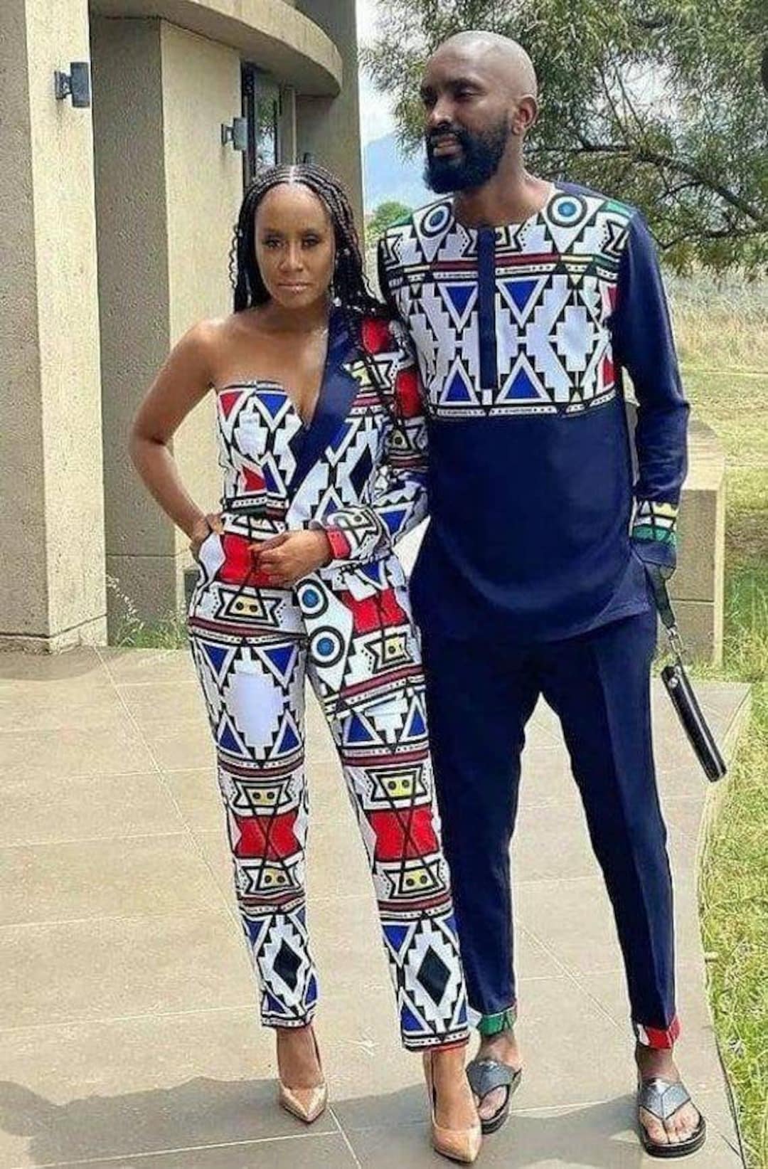 African Matching Outfit for Couples Ankara Couple Wears African Print ...