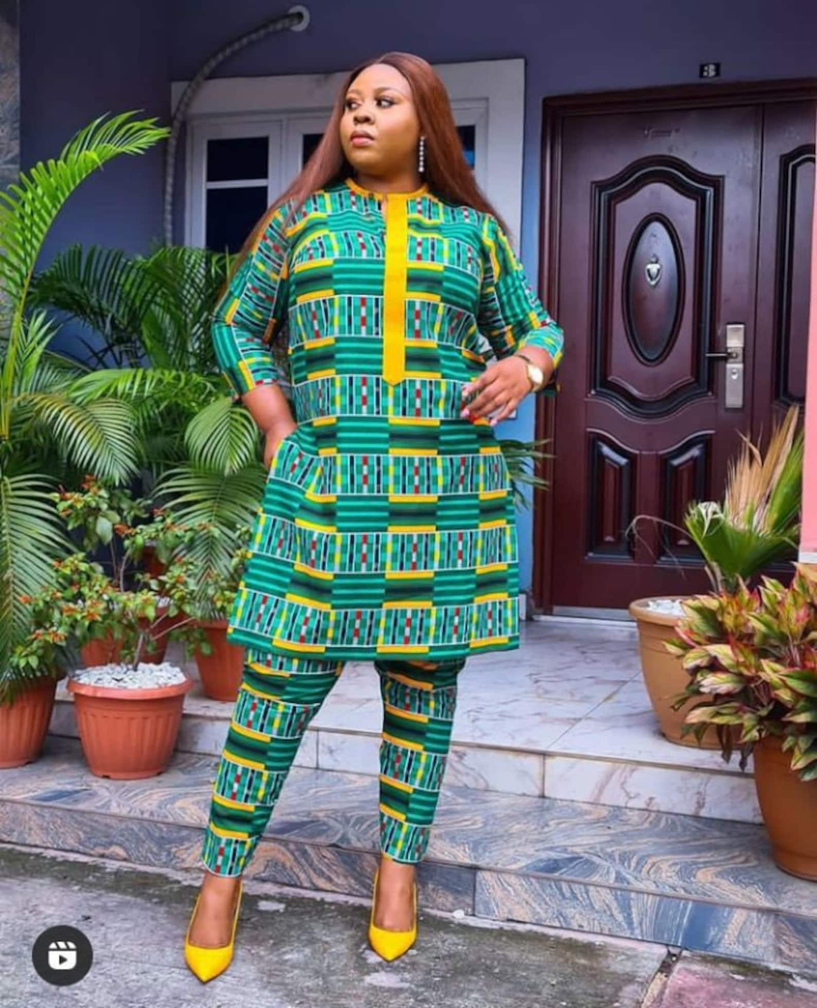 African Print 2 Piece Set Ankara Set African Two Piece Ankara Matching ...