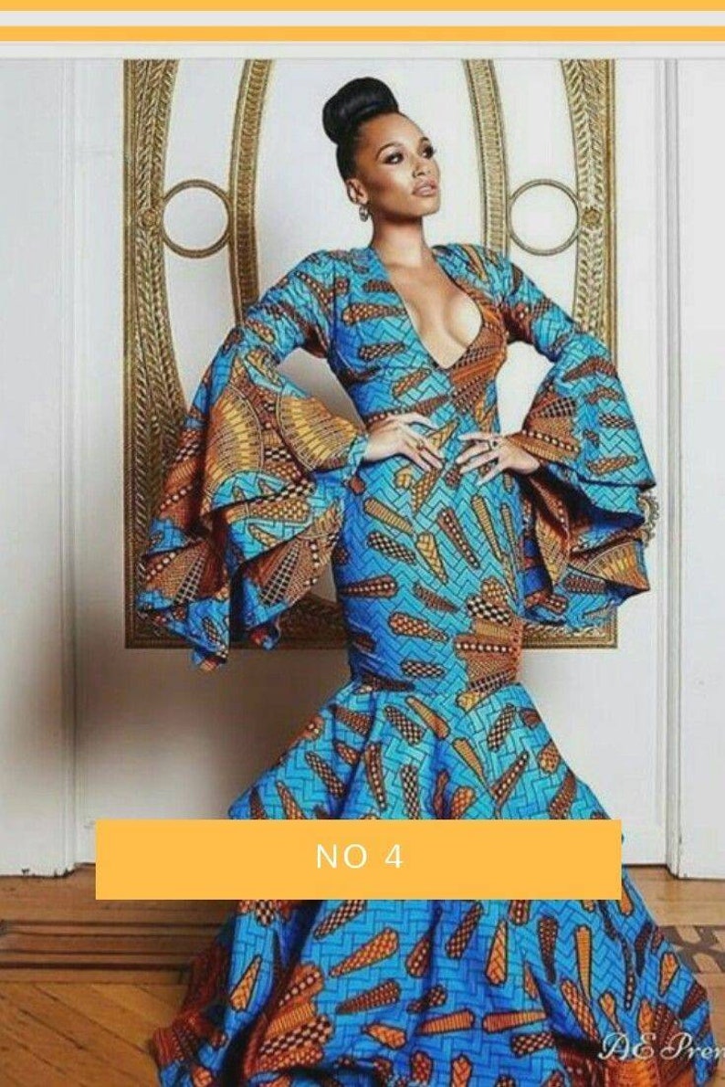 African Print Dress African Bridesmaid Dress Ankara Dress African Prom ...