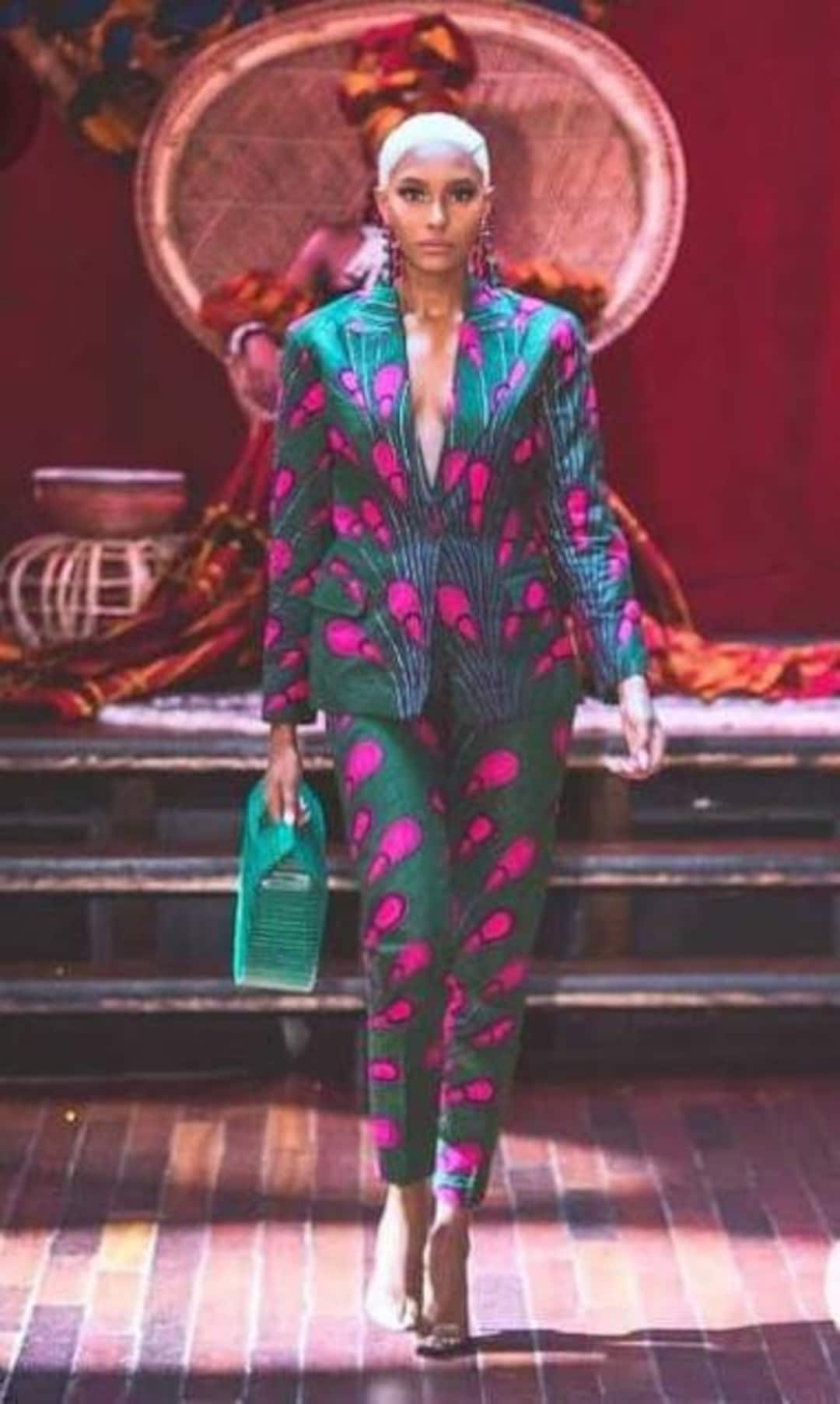 African Suit Set Ankara Pants and Blazer African Duster African 2 Piece ...