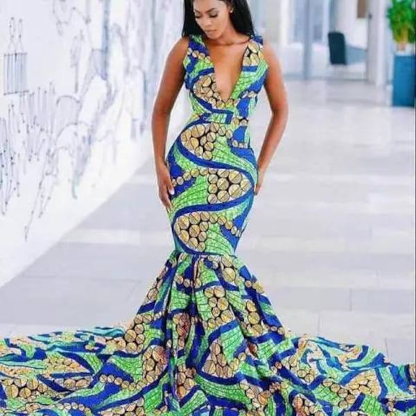 Ankara Prom Dress - Etsy