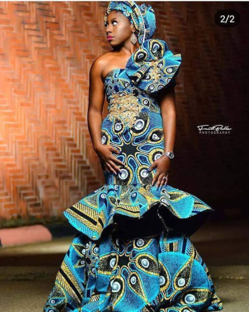 African Prom Dress African Print Dress African Wedding Dress African ...