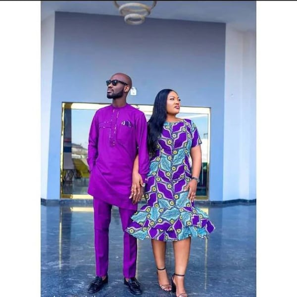 African Matching Outfit Man and Woman - Etsy