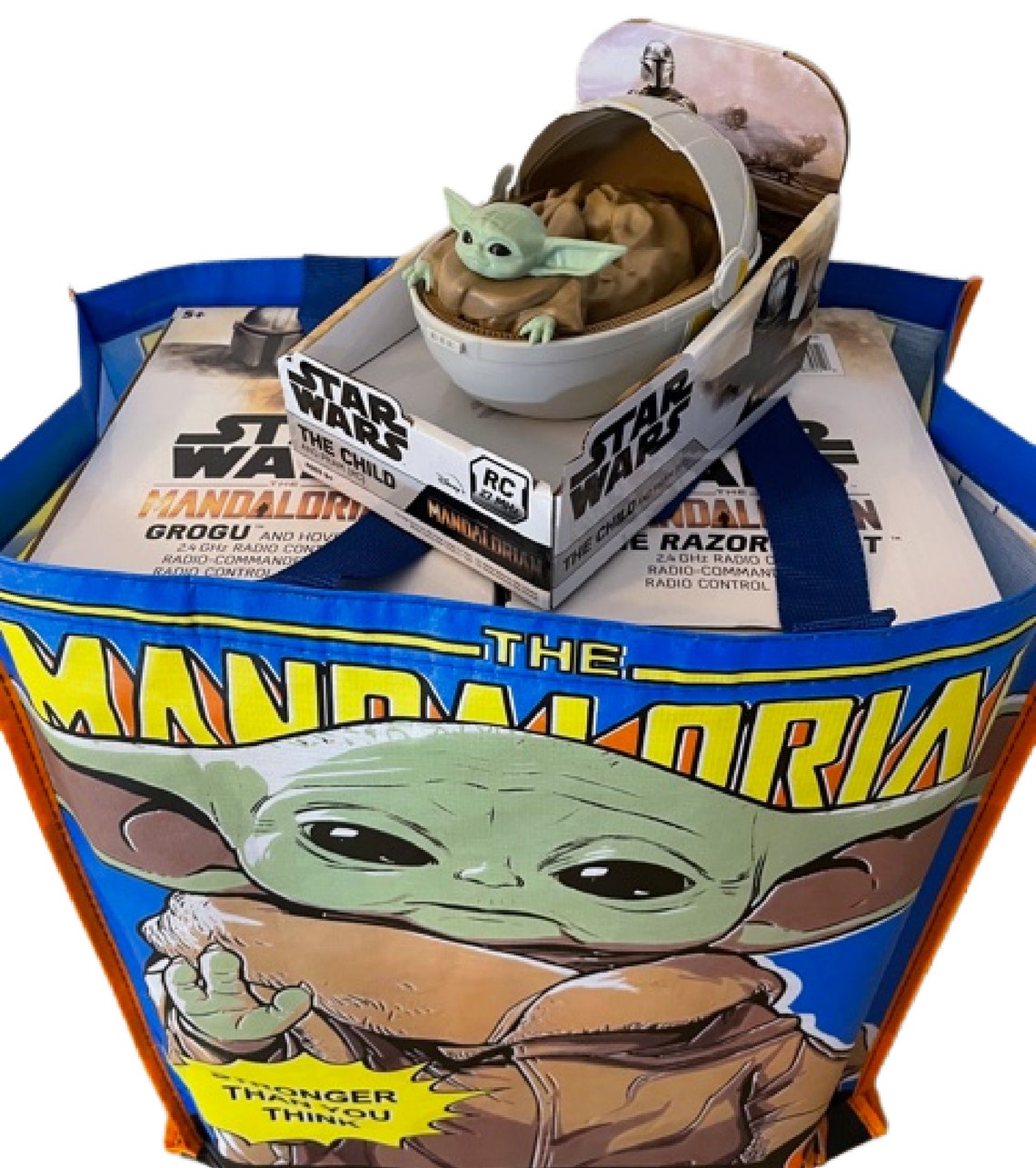 Disney Star Wars Mandalorian Grogu the Child Hover Pram & the Razor ...