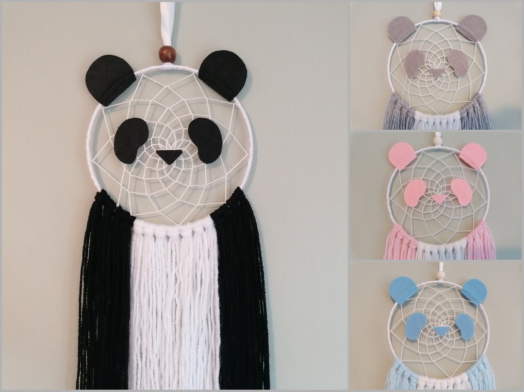 Cute Panda Dreamcatcher, Panda Wall Hanging, Panda Gifts for Boy Girl ...