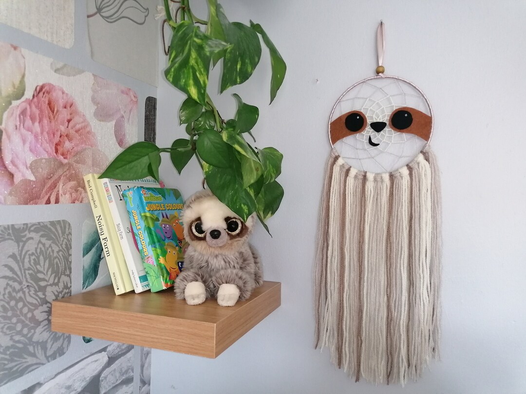 Cute Sloth Dreamcatcher, Jungle Forest Kids Room Decor, Sloth Nursery ...