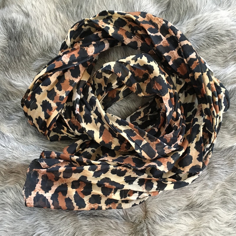 Leopard Print Scarf - Etsy