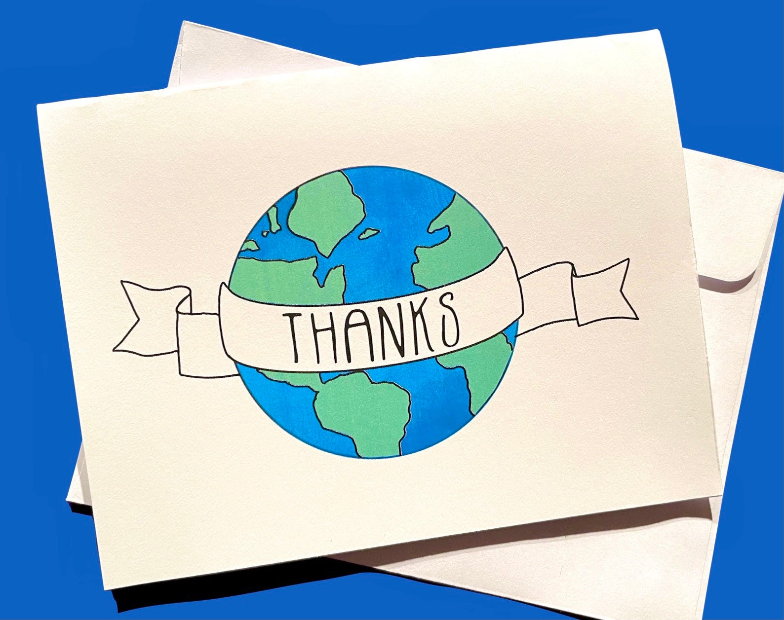 10 Earth Themed Thank You Cards Set of Thank You Cards - Etsy