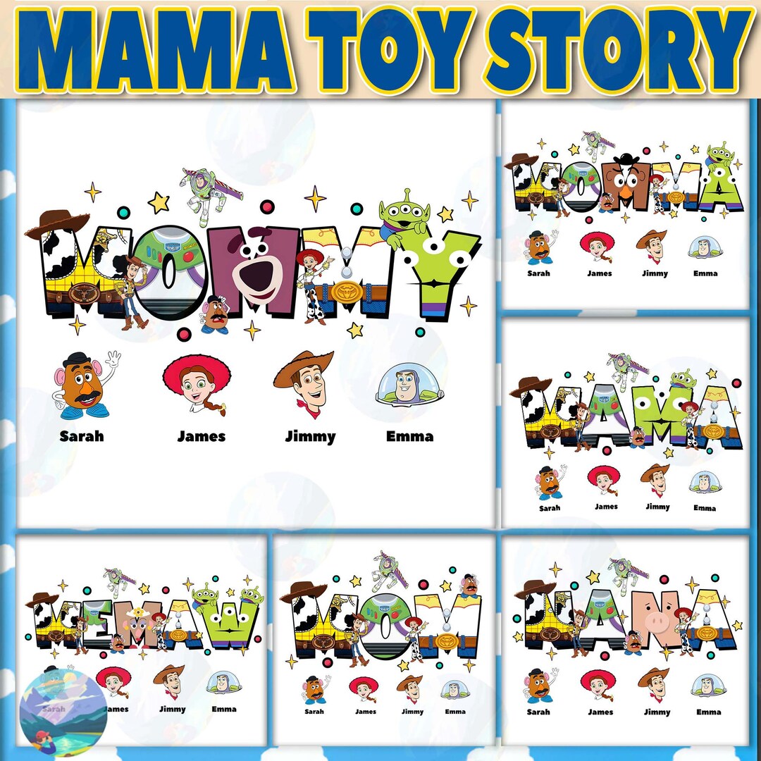 Custom Mom PNG Bundle, Mama Cartoon Toys Movie File Digital, Funny Mama ...