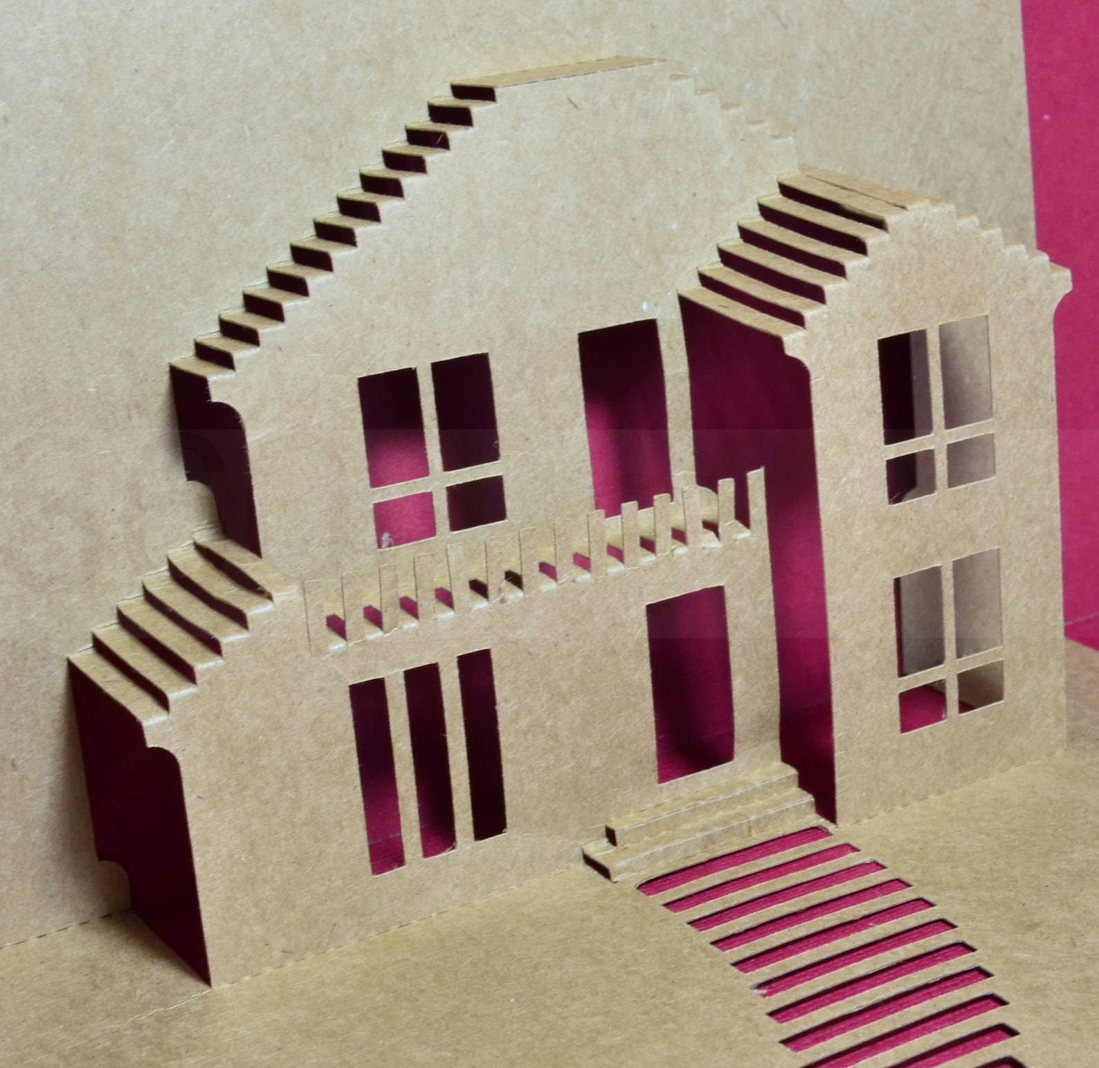 Template Pop up House Cards 70104 / SVG / Cricut Template / 3D Pop up ...