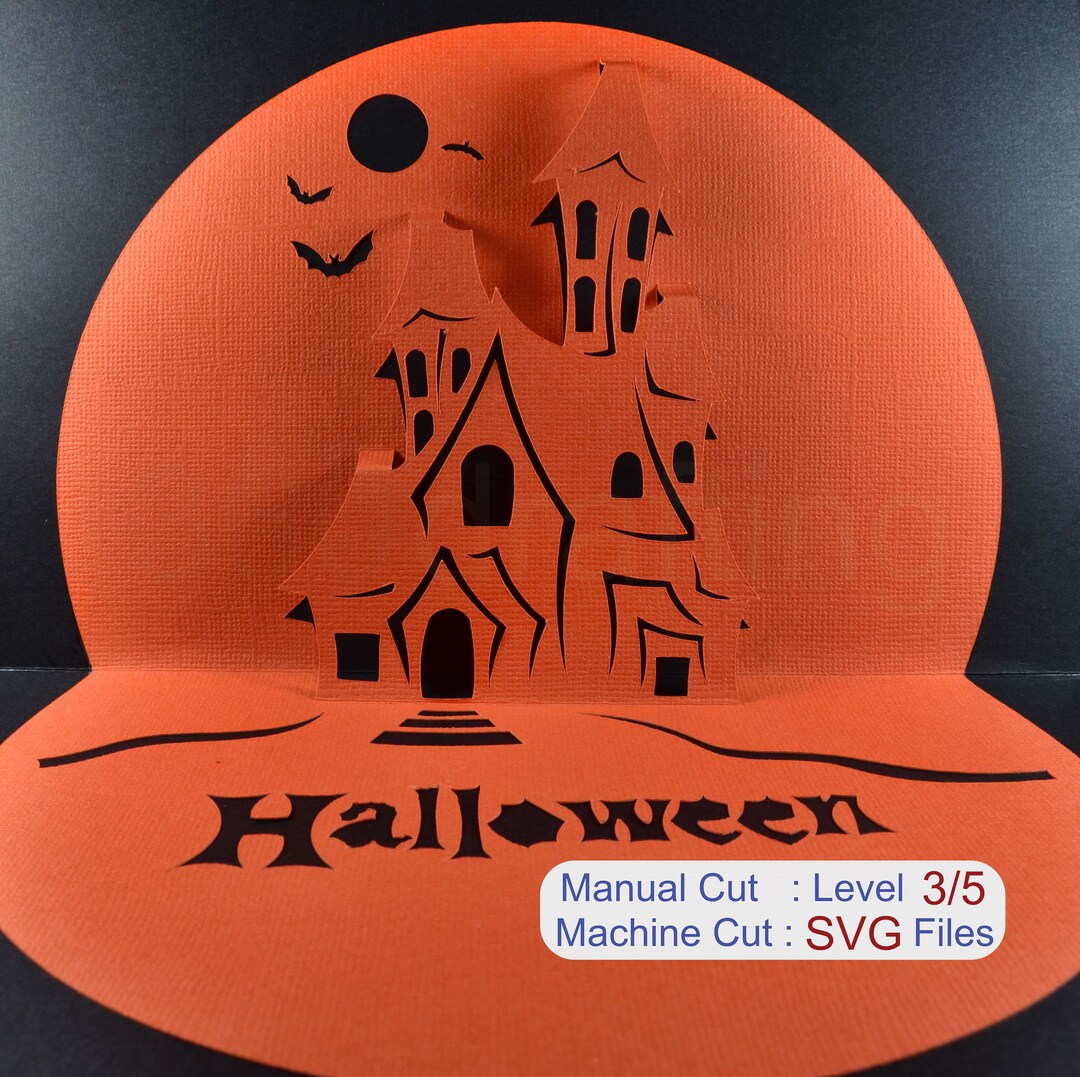 TEMPLATE Pop up HALLOWEEN Cards 70108 / SVG / Cricut Template / 3D Pop ...