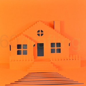 Template Pop up House Cards 70103 / SVG / Cricut Template / 3D Pop up ...