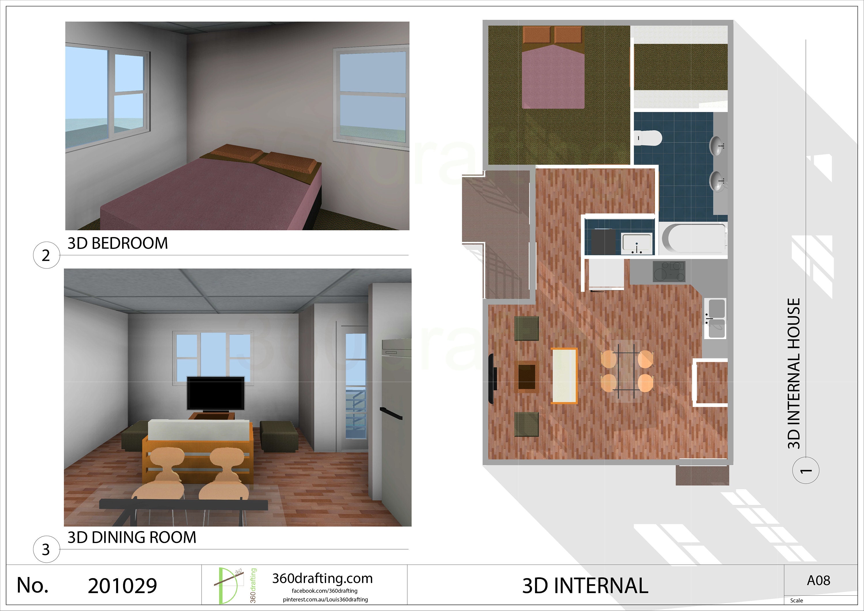 HOUSE PLAN 201029/Tiny house/ 1 bedroom/ 1 bathroom/ pdf floor | Etsy
