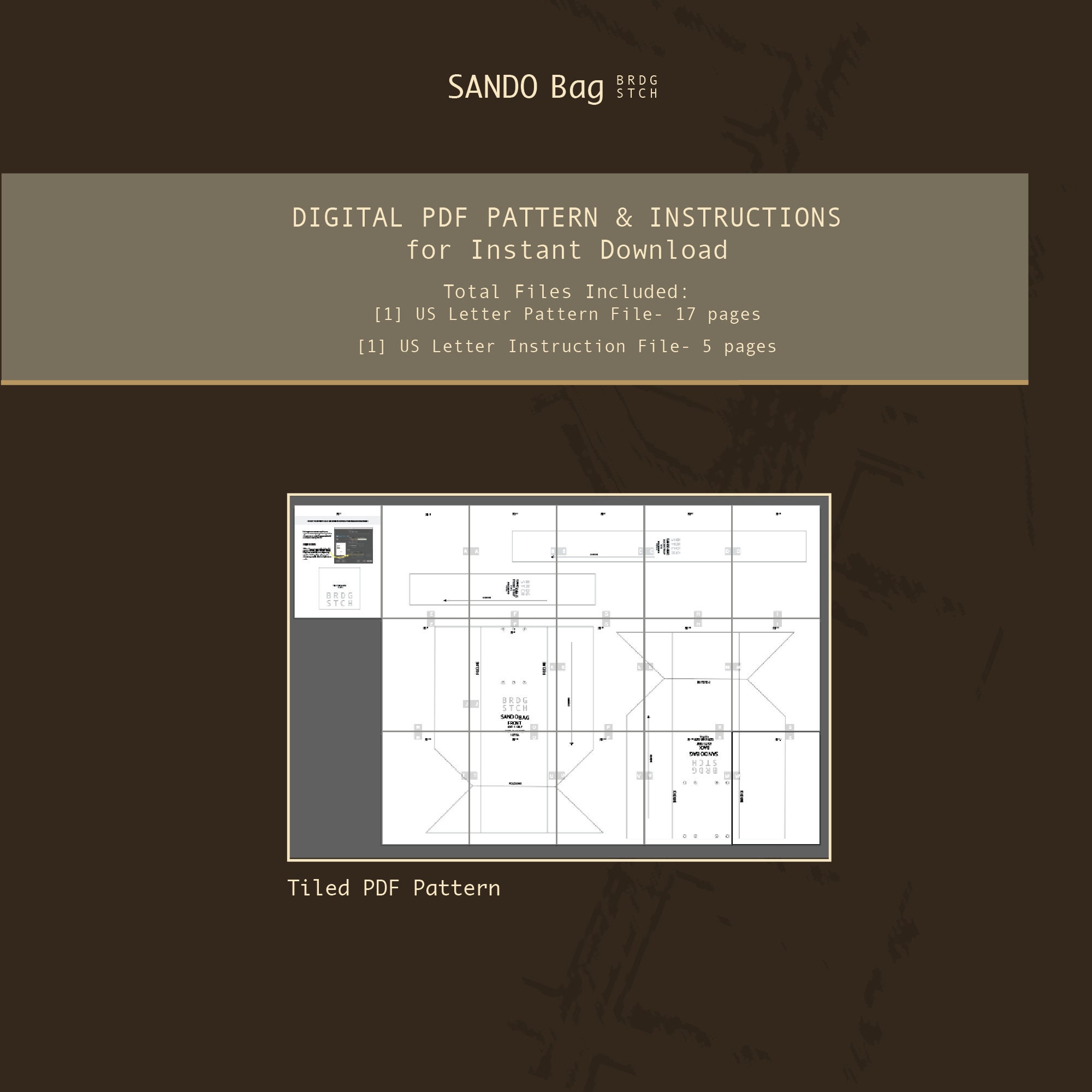 Sando Bag Digital PDF Sewing Pattern Instant Download - Etsy Ireland