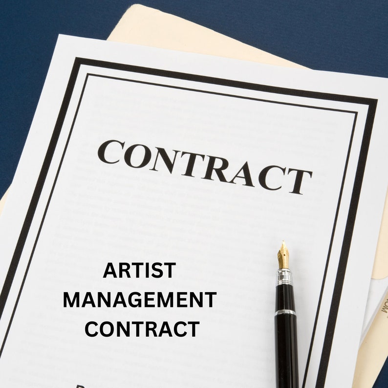 Artist Management Contract Legal Template for Musicians Band Contract ...