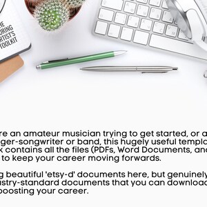 Music Industry Singer Songwriter Band Artist Templates and Examples Kit ...