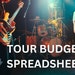 Musician Tour Budget Spreadsheet Template Example Customisable Earnings ...