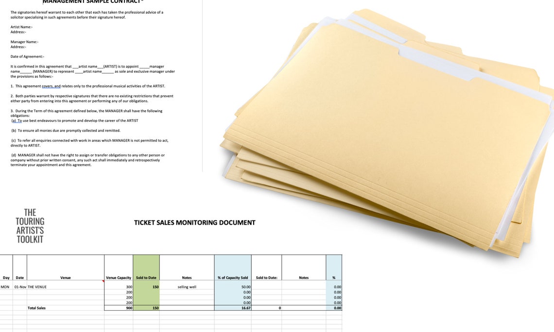 Music Industry Singer Songwriter Band Artist Templates and Examples Kit ...