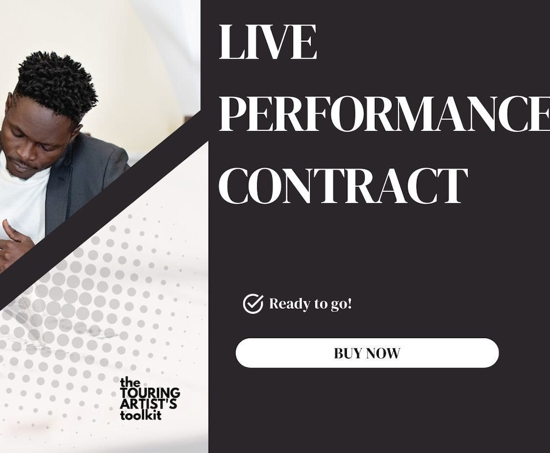 Live Performance Contract Template: Artist & Venue Agreement (PDF Download) - Etsy